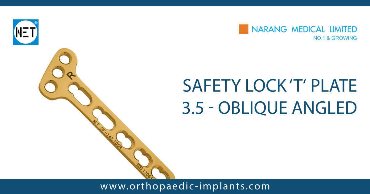 Safety Lock 3.5mm 'T' Plate, Oblique Angled, Safety Lock 3.5mm 'T ...